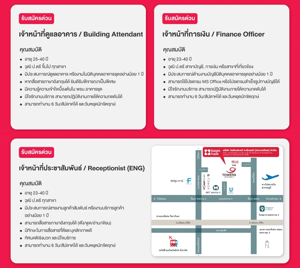 jobbkk.com - หางาน สมัครงาน บริษัท ไนท์แฟรงค์ ชาร์เตอร์ (ประเทศไทย ...